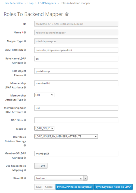 LDAP integration with Keycloak - JANUA