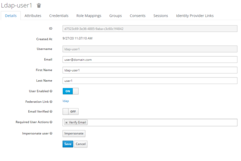 LDAP integration with Keycloak - JANUA